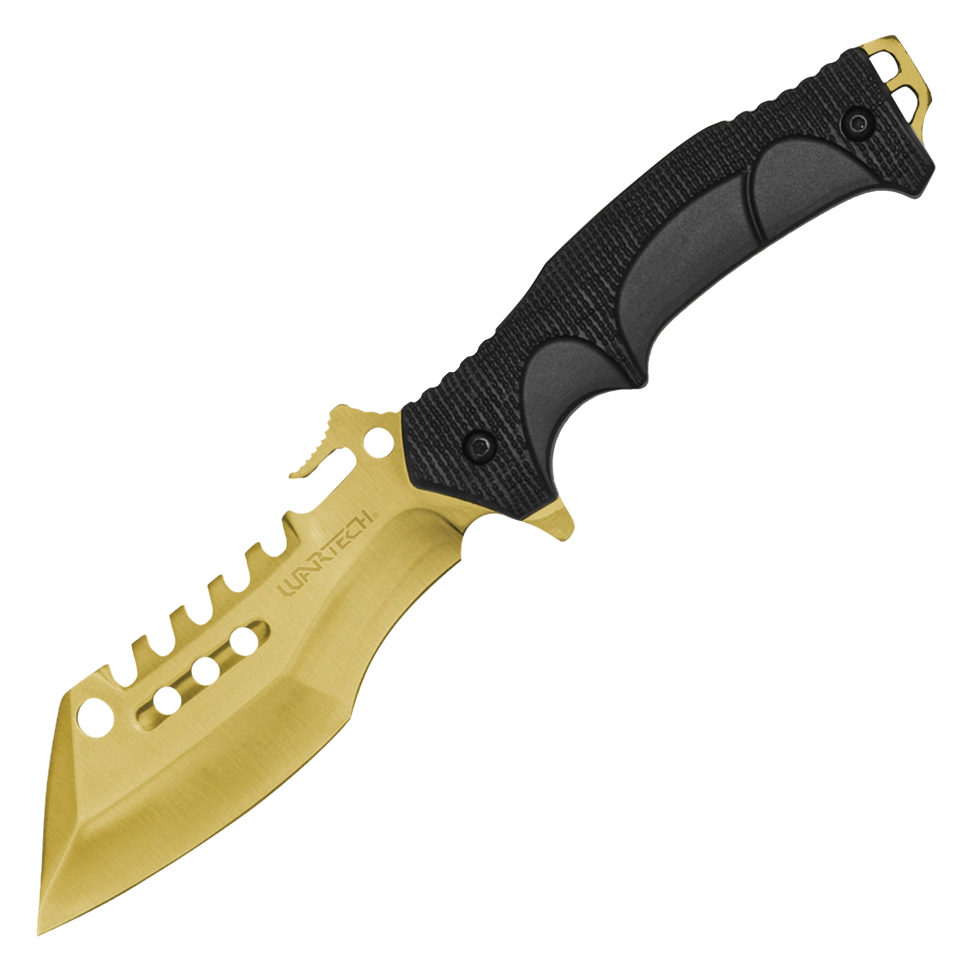 Wartech – 9" Gold Tactical Knife | Fixed Blade Knife – Neptune
