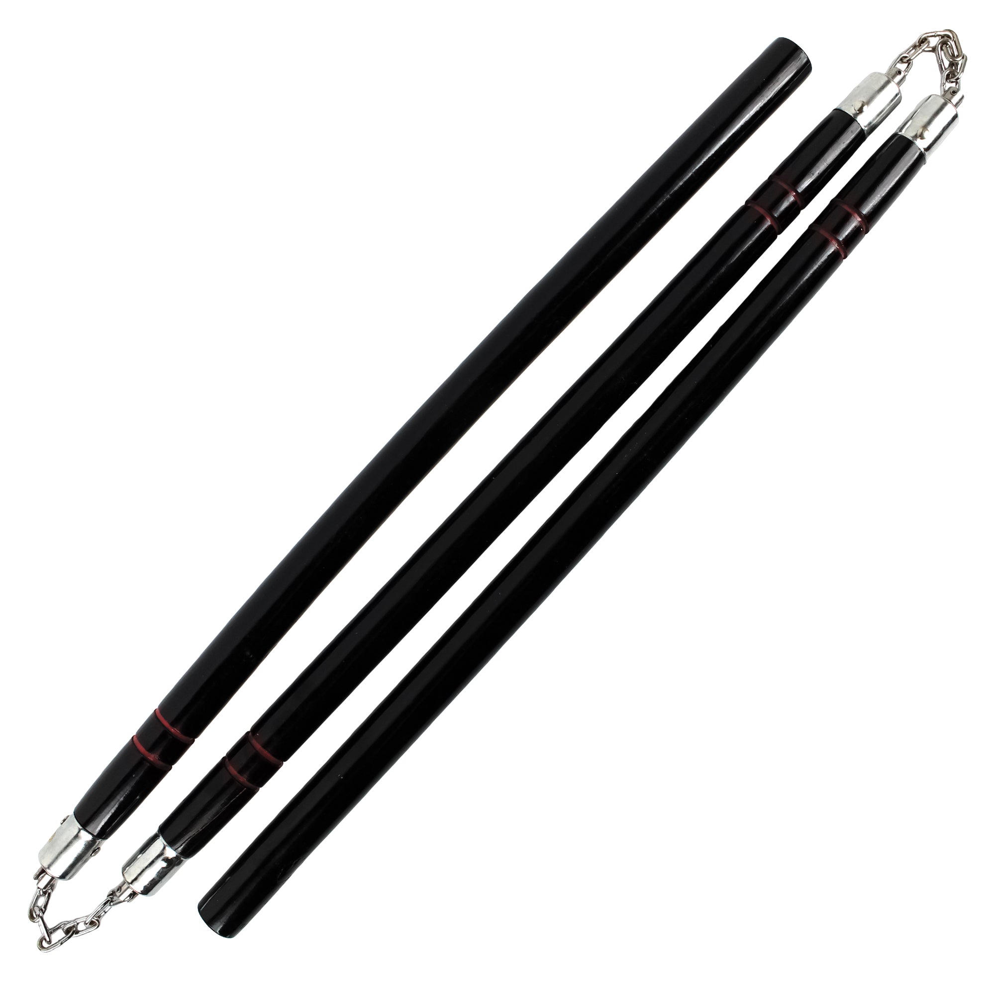 3-Section Black Wooden Staff | Martial Arts Training Weapon – Neptune