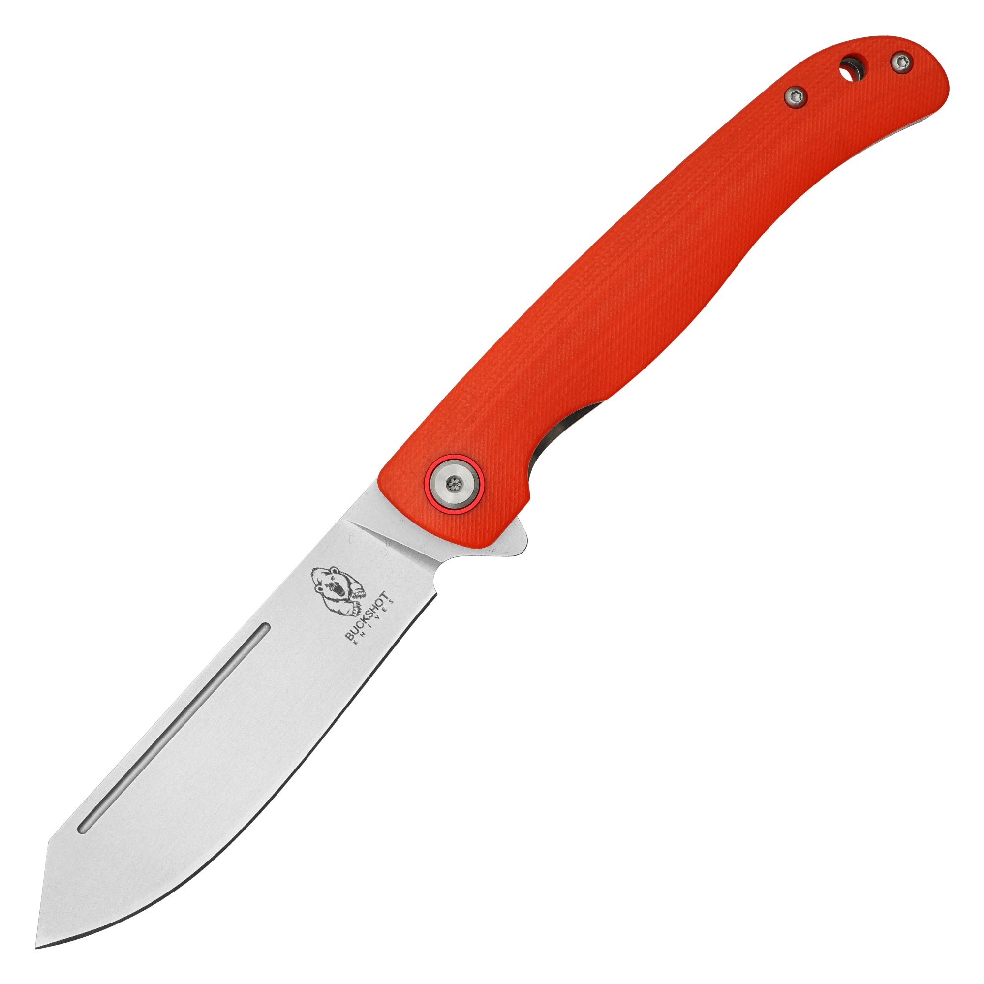 Buckshot Knives - 8.25” Orange D2 Steel | Ball Bearing Pocket Knife ...