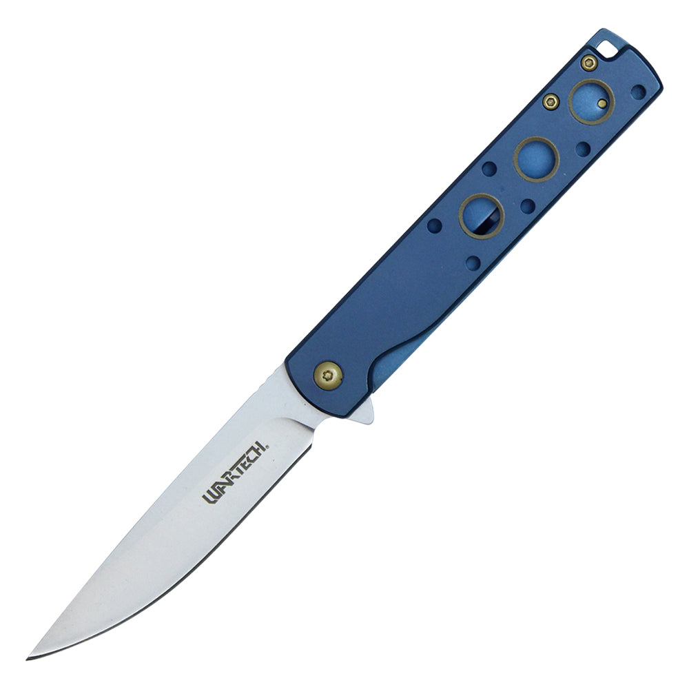Wartech – 8" Blue | Spring Assisted Pocket Knife – Neptune