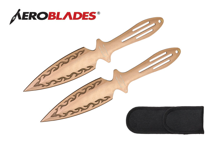 9-inch 2pc Set Rose Gold Blade Thrower – Neptune