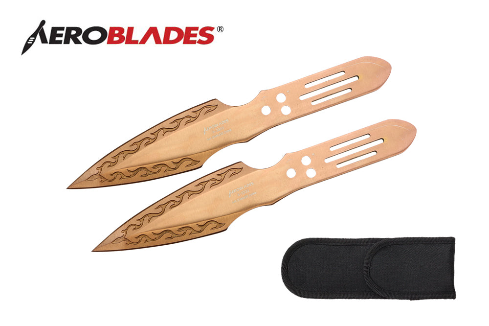 9-inch 2pc Set Rose Gold Blade Thrower – Neptune