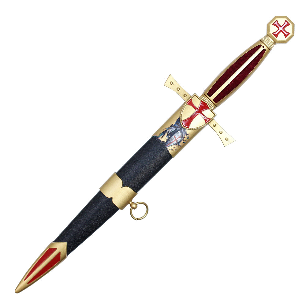16" Gold Crusader Dagger w/ Red Cross – Neptune