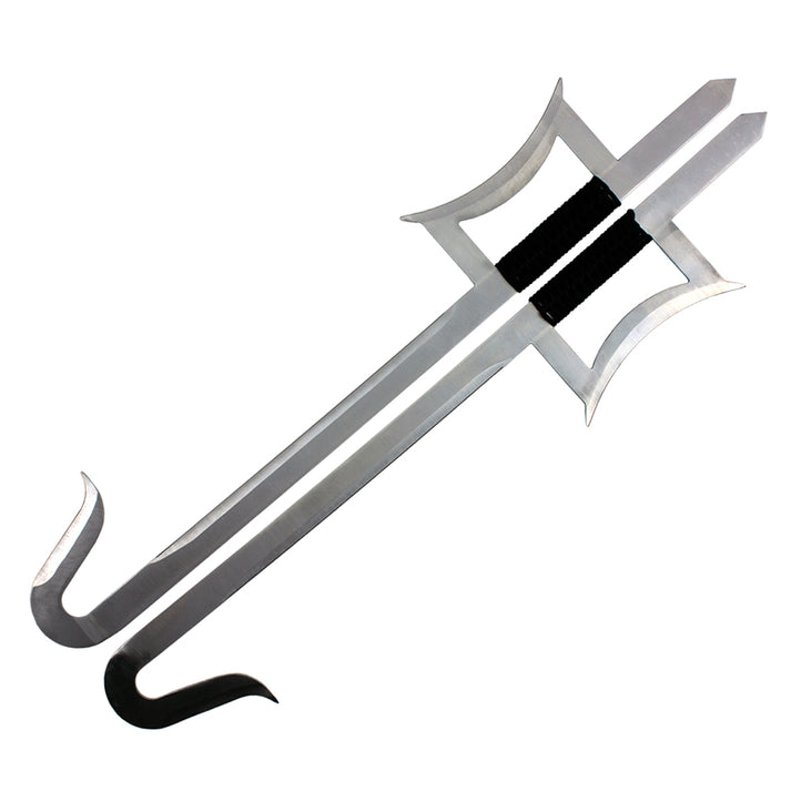 34" Silver Chinese Hook Sword, 440 Stainless Steel Blade – Neptune