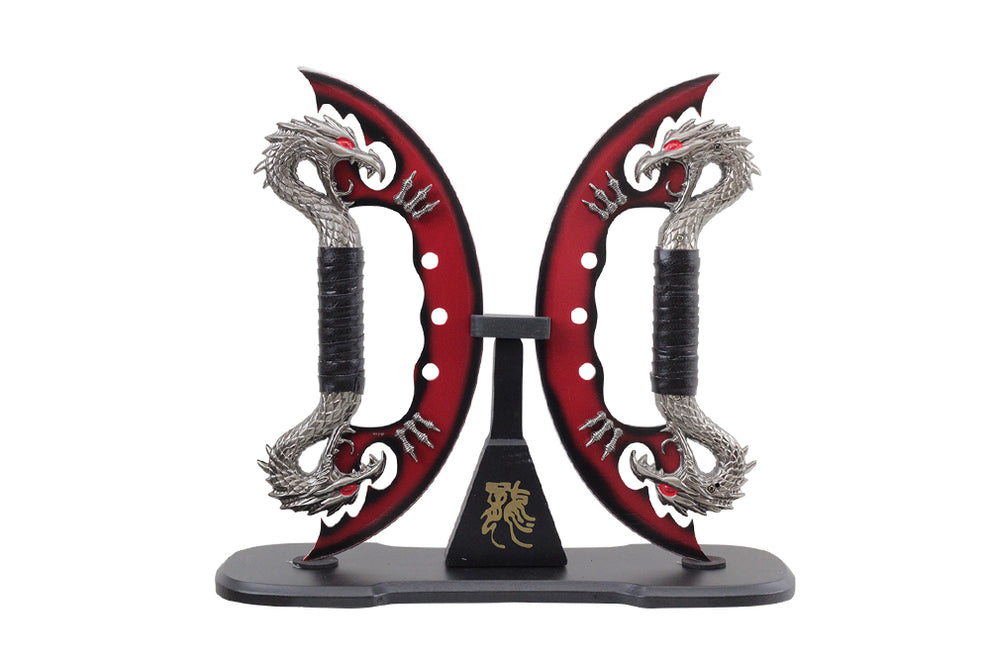 RED BLADE 11 DOUBLE DRAGON DAGGER W STAND-inch – Neptune