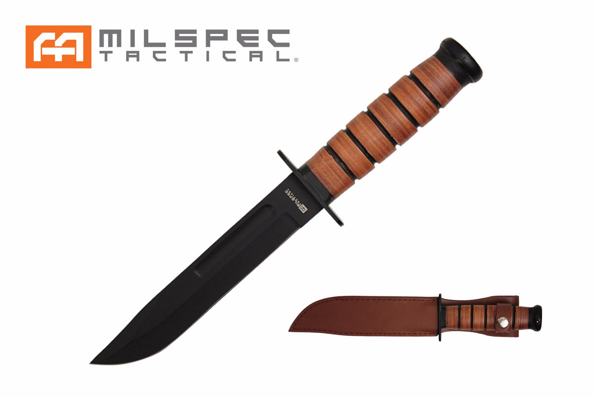 12" Overall Length 7" Stainless Steel Blade 5" Faux Leather Handle ...