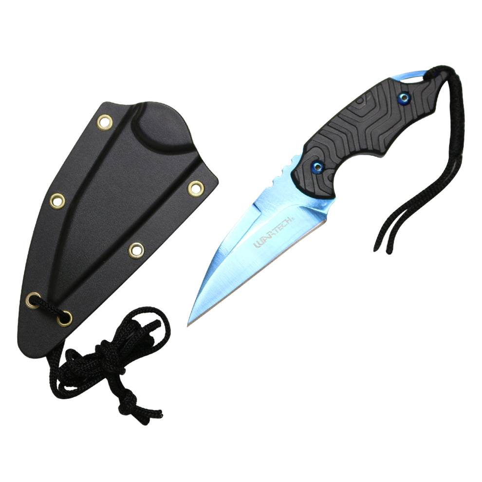 6-inch Blue Blade Knife w Paracord and Sheath – Neptune