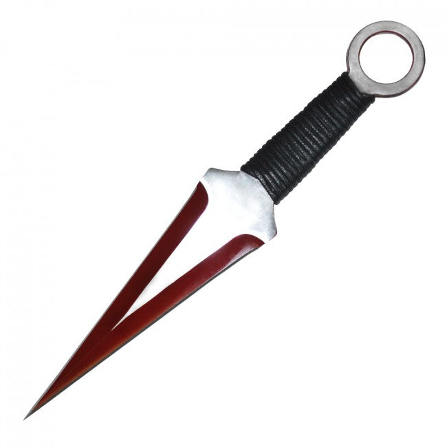 1PC 12-inch two tone red kunai with cord wrapped handle – Neptune