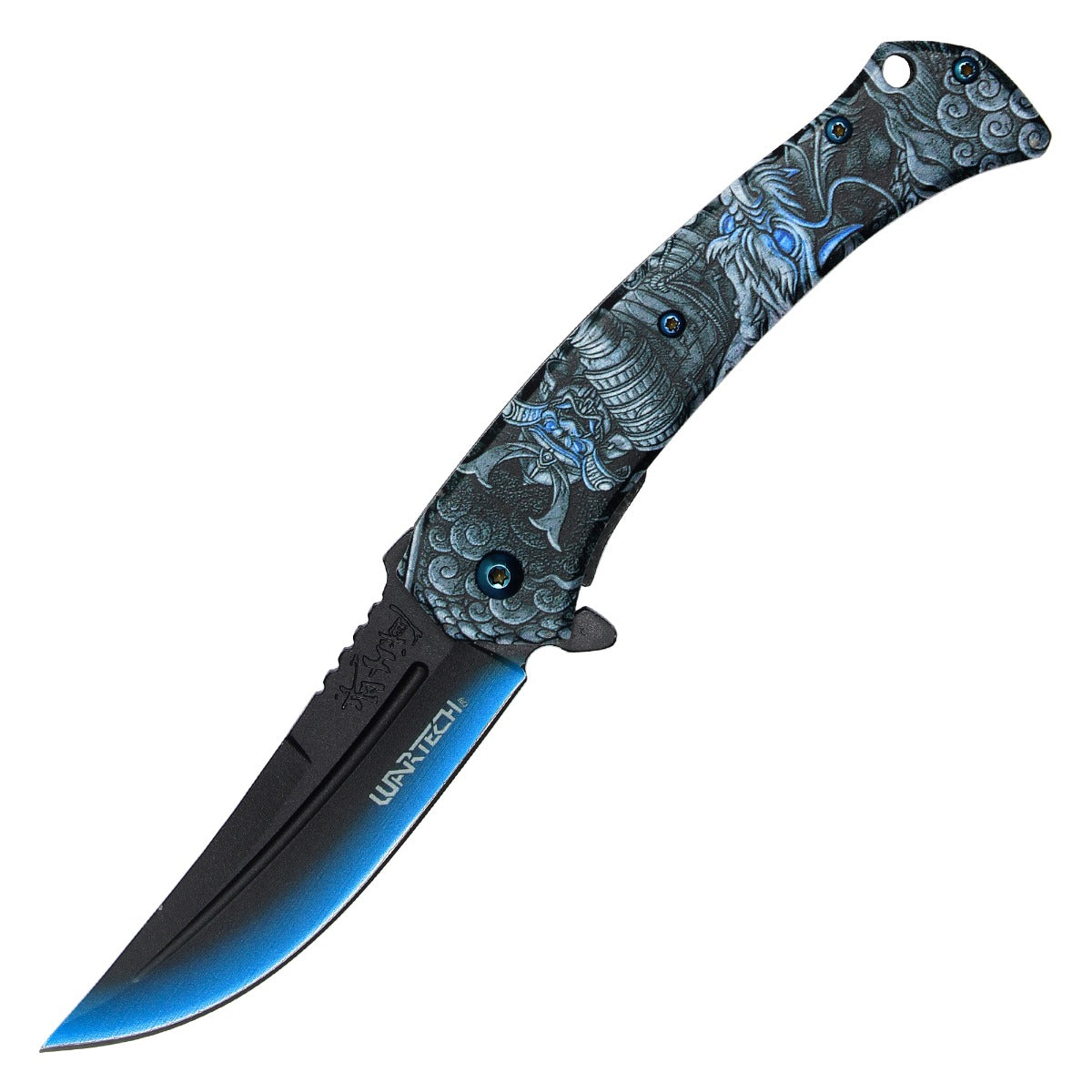 Wartech 8" Blue Samurai Pocket Knife – Neptune